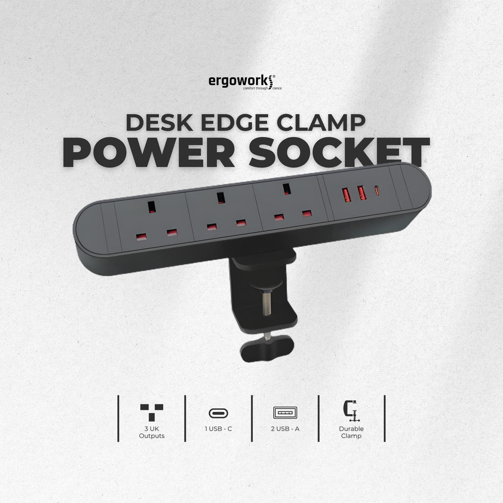 Desk Edge Clamp Power Socket