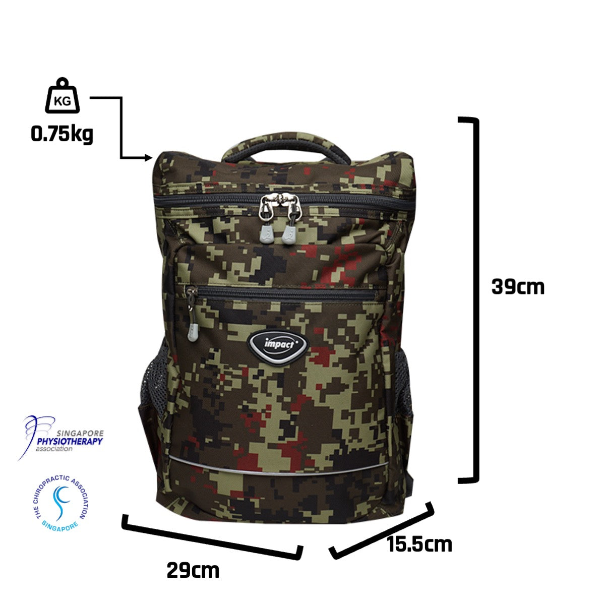 Impact School Bag IPEG-166 - Ergo-Comfort Spinal Support Backpack