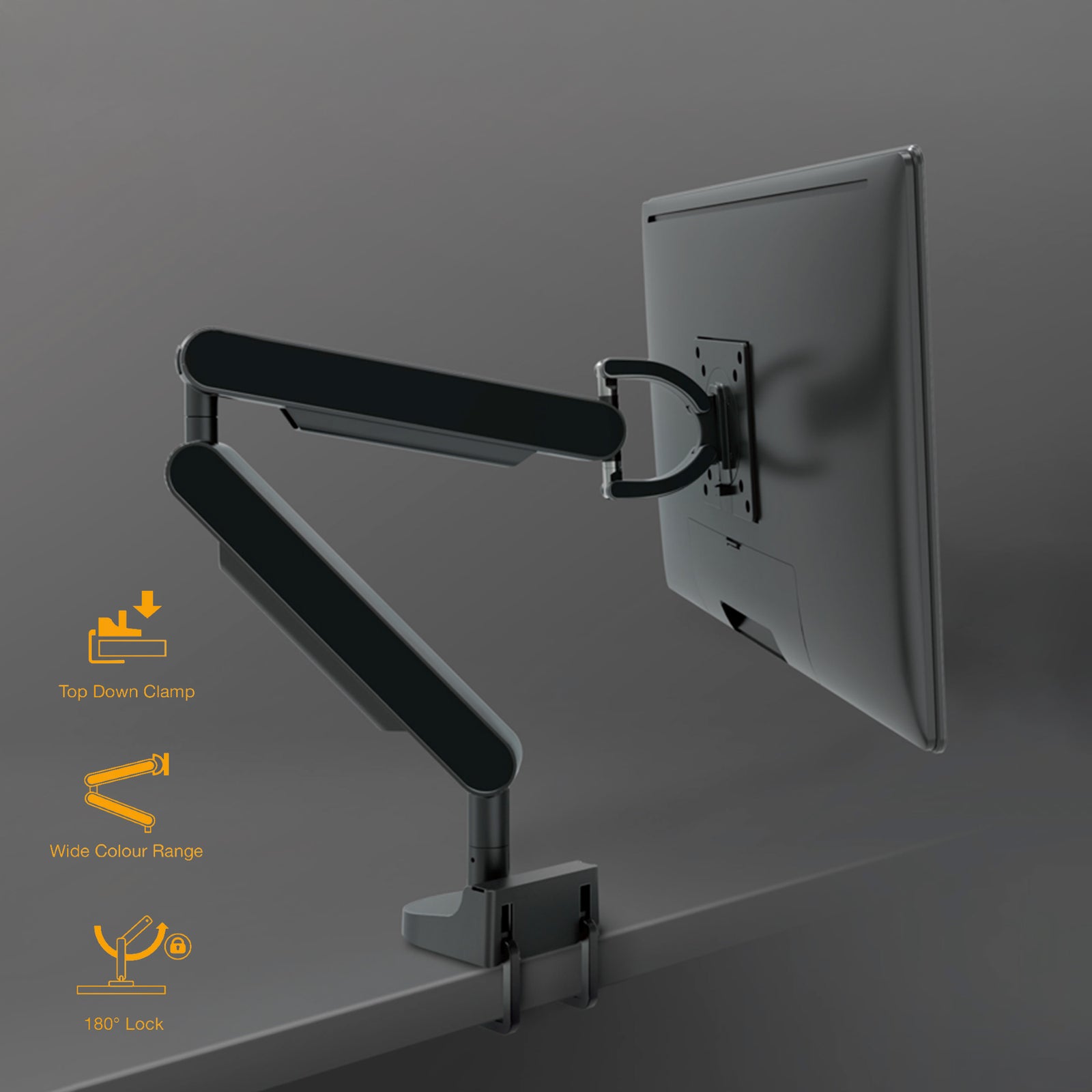 ZG1- PREMIUM SINGLE DESK MOUNTED MONITOR VESA ARM