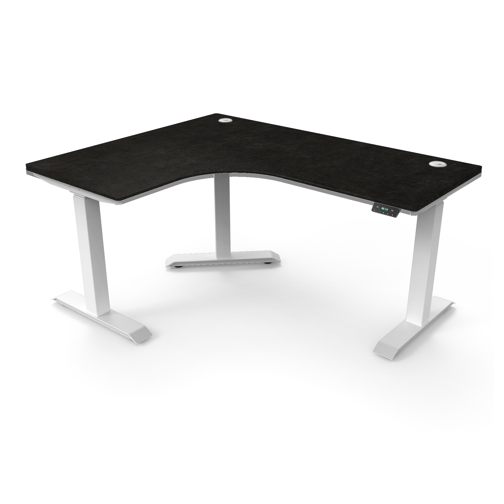 L-Shaped Extended Standing Desk Formica Tabletop